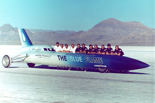 Blue Flame Rocket Car NEW BIZARRE 1/43 BLUE FLAME LAND SPEED RECORD